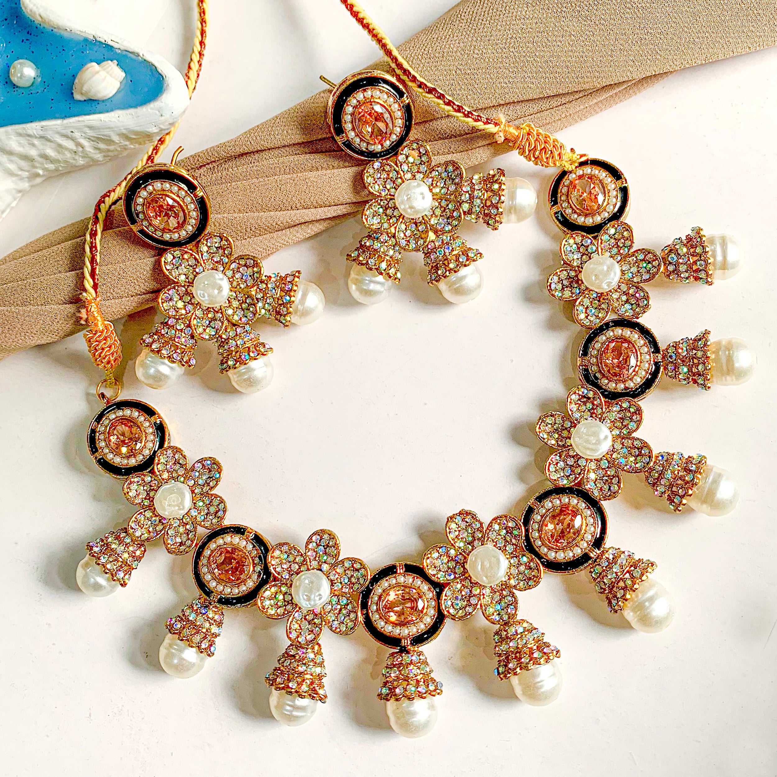 Ghazal-e-Gul Necklace Set - (S-66) – Lalueur-pk
